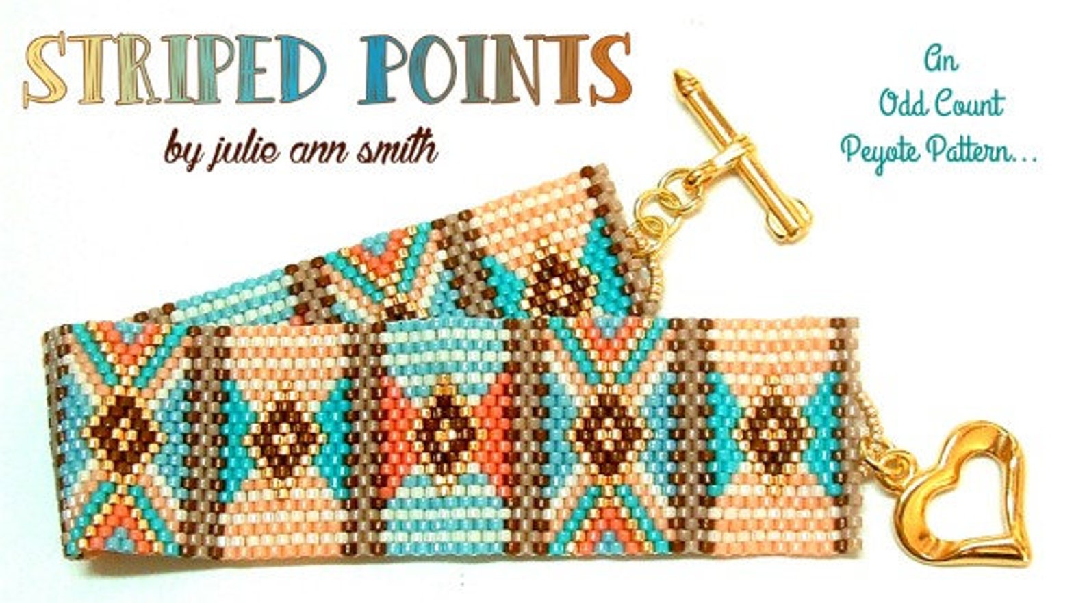 Julie Ann Smith Designs STRIPED POINTS Odd Count Peyote Bracelet ...