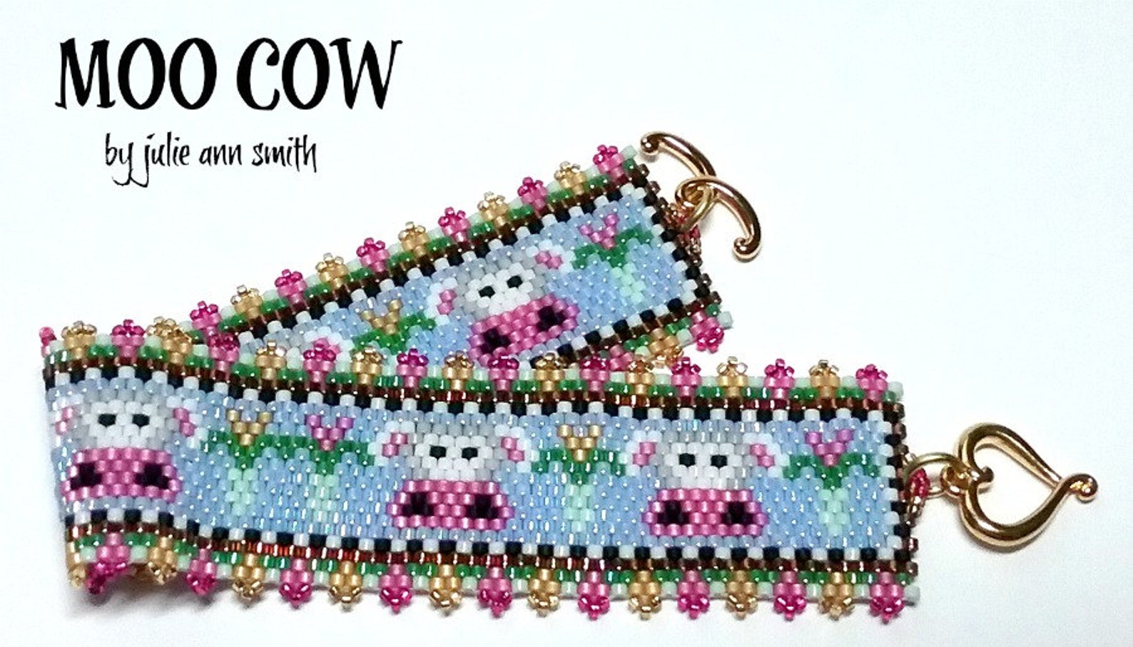 Julie Ann Smith Designs MOO COW Odd Count Peyote Bracelet | Etsy