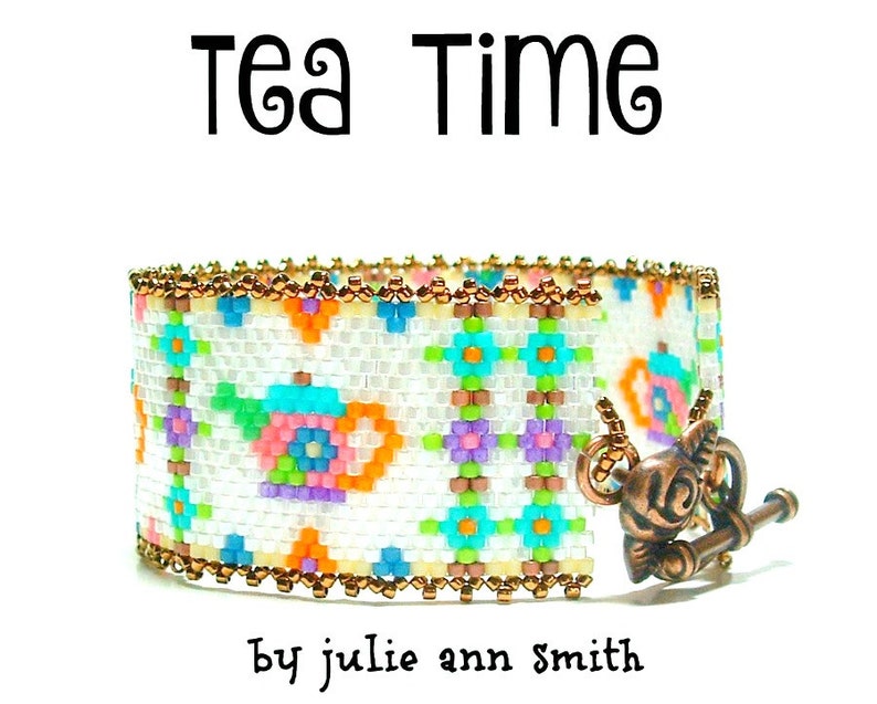 Julie Ann Smith Designs TEA TIME Flat Odd Count Peyote | Etsy