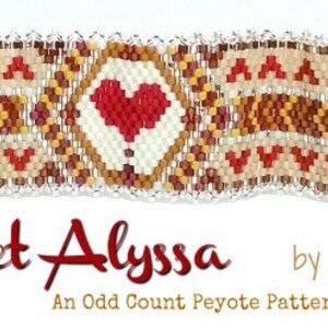 Julie Ann Smith Designs SWEET ALYSSA Odd Count Peyote Bracelet Pattern ...