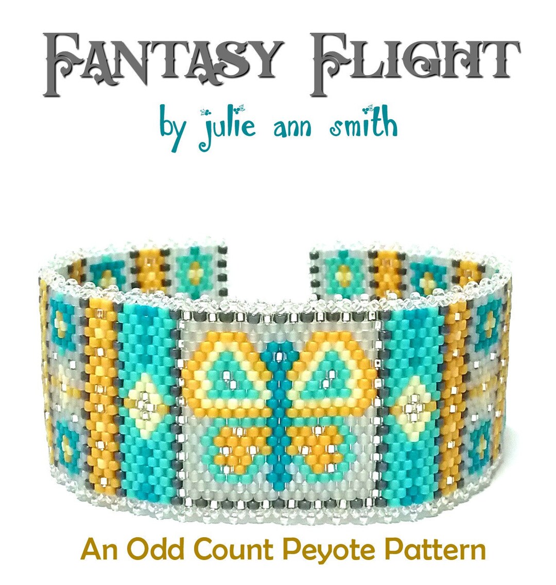 Julie Ann Smith Designs FANTASY FLIGHT Odd Count Peyote Bracelet ...