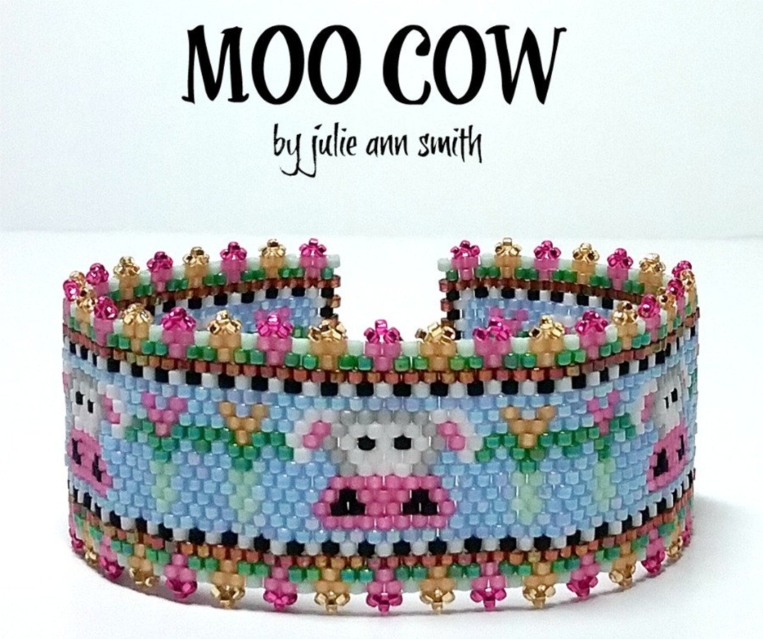 Julie Ann Smith Designs MOO COW Odd Count Peyote Bracelet Pattern - Etsy