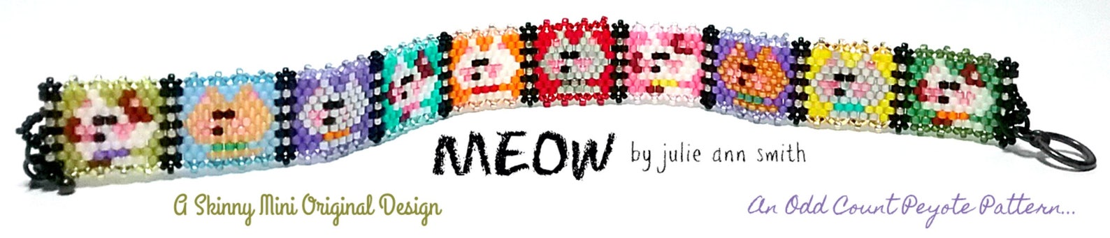 Julie Ann Smith Designs MEOW Skinny Mini Odd Count Peyote Bracelet ...