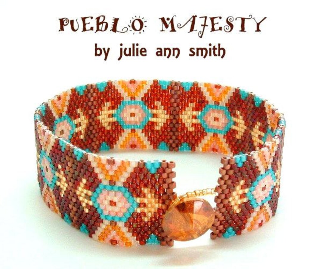 Julie Ann Smith Designs PUEBLO MAJESTY Odd Count Peyote Bracelet ...