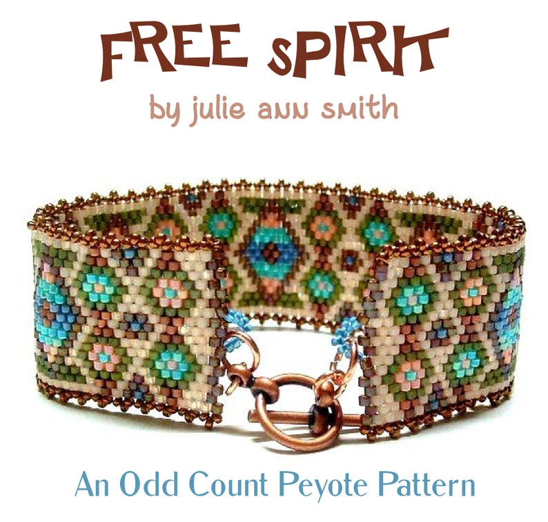 Julie Ann Smith Designs FREE SPIRIT Odd Count Peyote Bracelet - Etsy