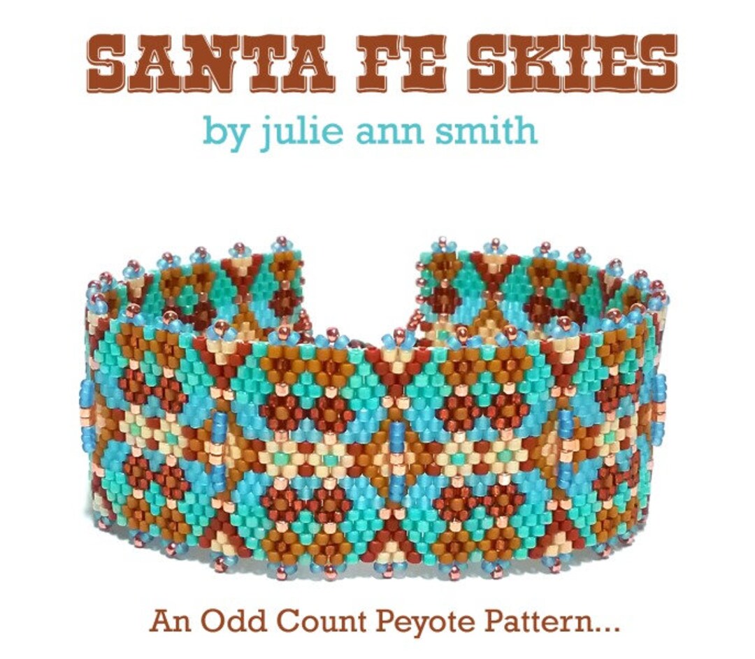 Julie Ann Smith Designs SANTA FE SKIES Odd Count Peyote Bracelet ...