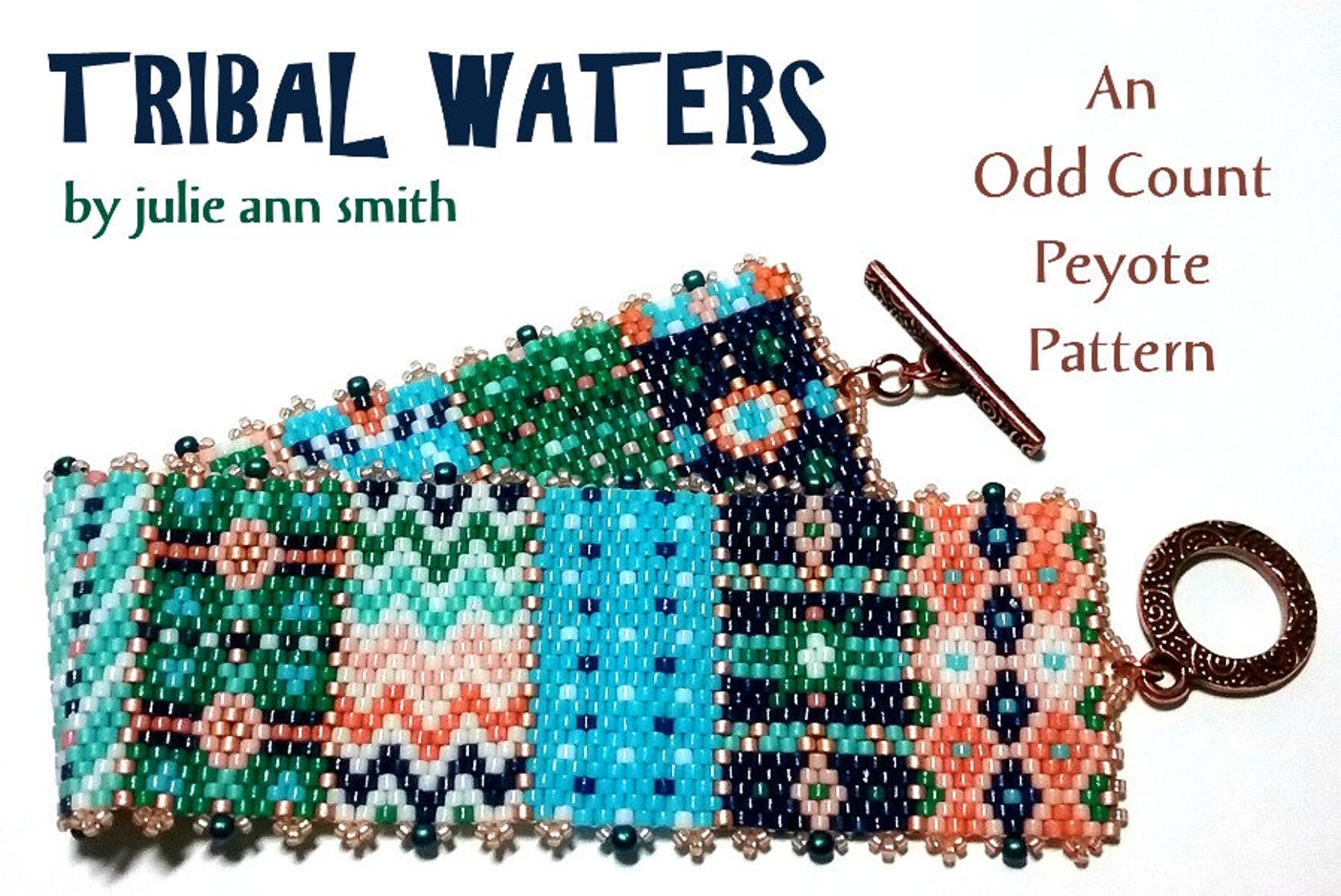 Julie Ann Smith Designs TRIBAL WATERS Odd Count Peyote Bracelet Pattern ...