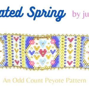 Julie Ann Smith Designs CANDY COATED SPRING Odd Count Peyote Bracelet ...
