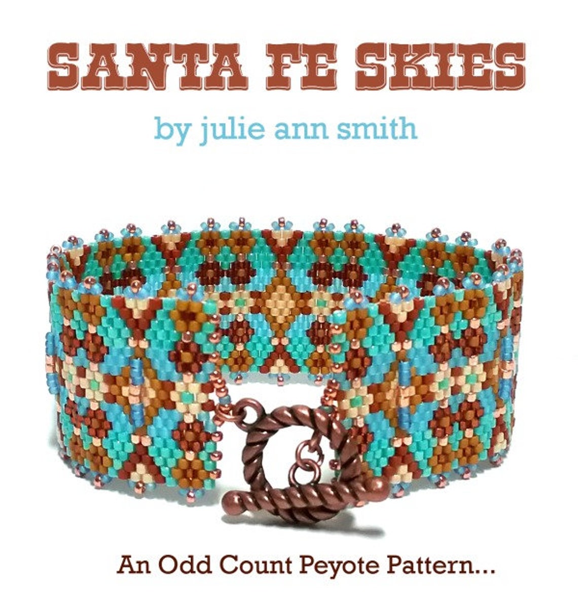 Julie Ann Smith Designs SANTA FE SKIES Odd Count Peyote Bracelet ...