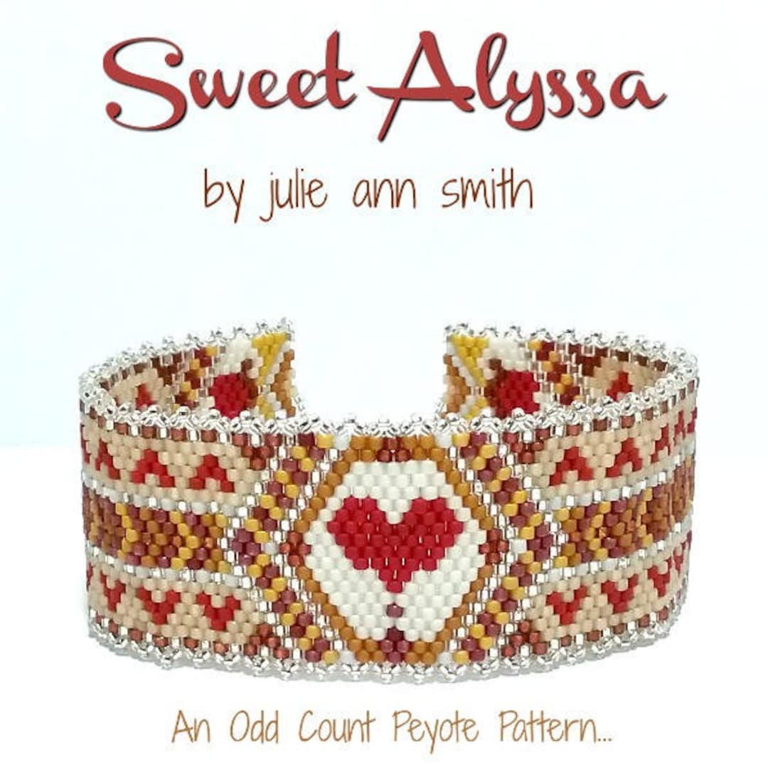 Julie Ann Smith Designs SWEET ALYSSA Odd Count Peyote Bracelet Pattern ...