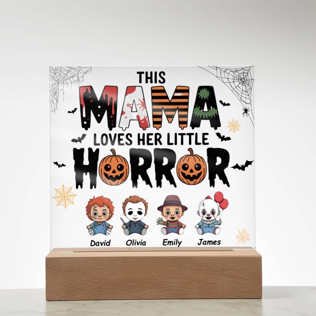 Personalized Acrylic Square Plaque Gift for Mama - 'mama Loves Her ...