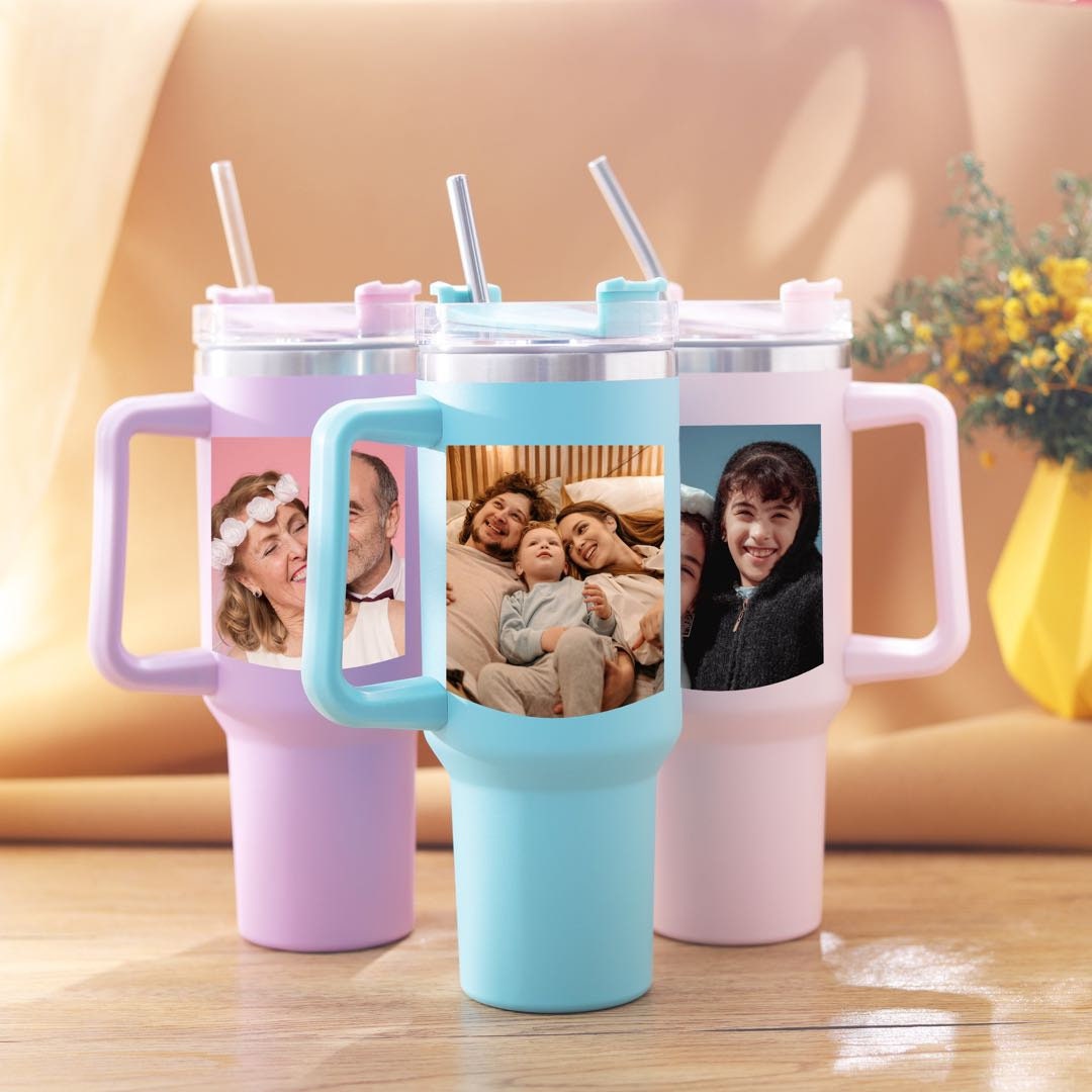 Personalized 40 Oz Tumbler With Photo, Custom Tumbler With Name for Dad ...