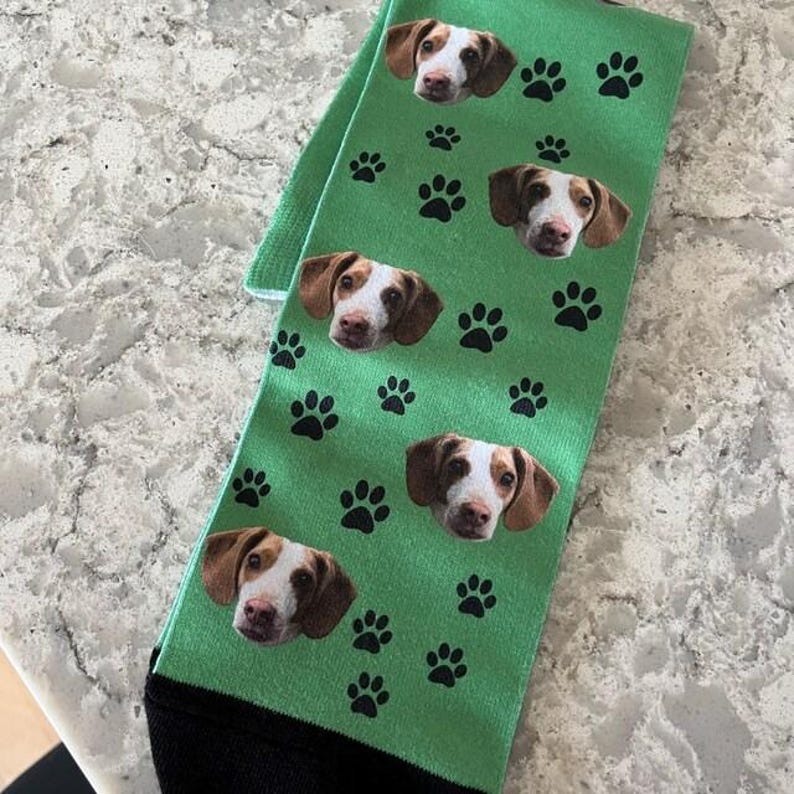 Custom Pet Socks Gift for Dog Mom, Personalized Photo Socks With Pet ...