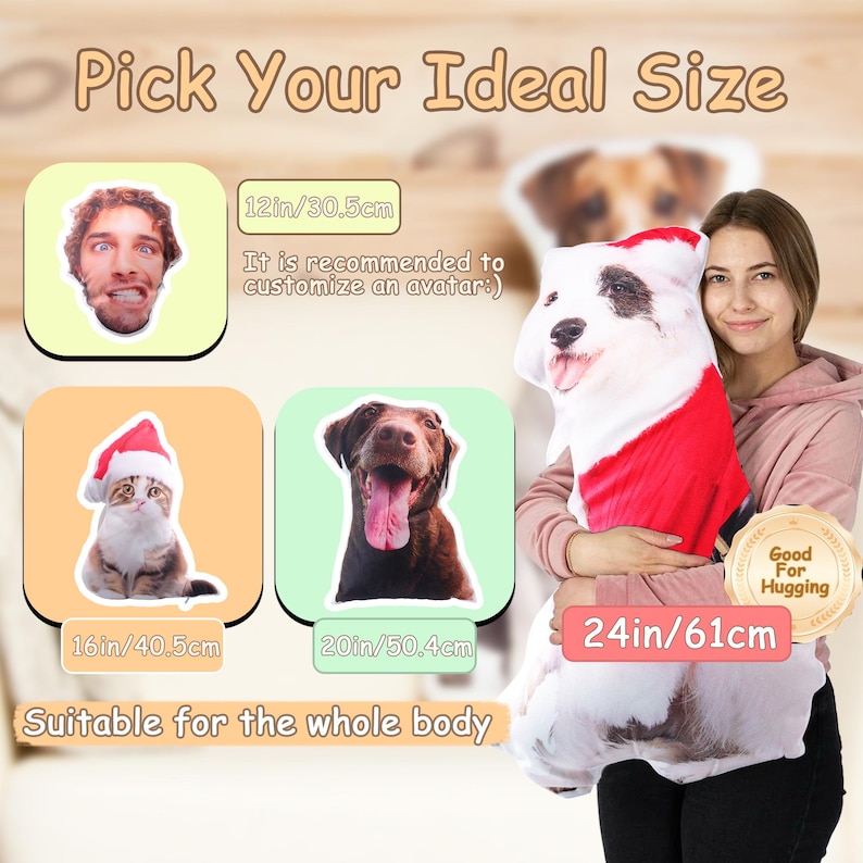 Custom Shaped Pillow With Kids Photo, 3D Face Picture Pillow, Funny ...