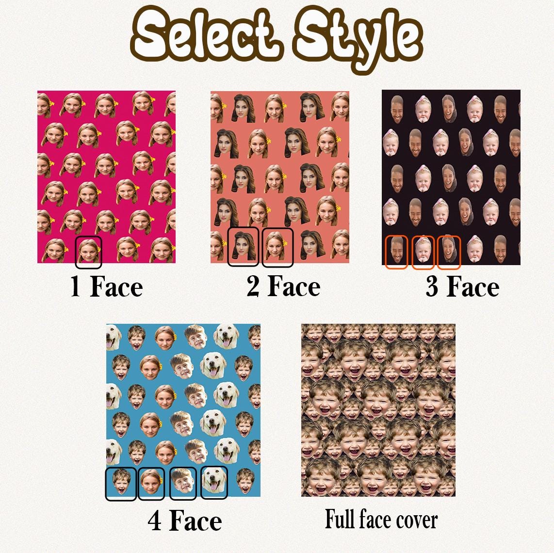 Custom Funny Face Blanket for Family, Personalized Photo Face Blanket ...