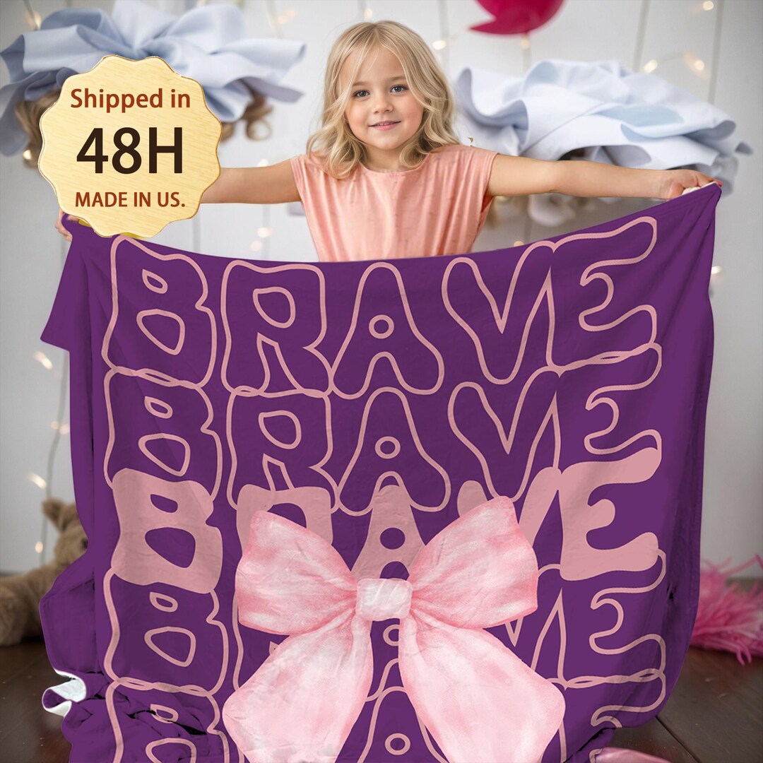 Coquette Name Blanket, Name Bow Blanket, Personalized Name Gift, Cute ...
