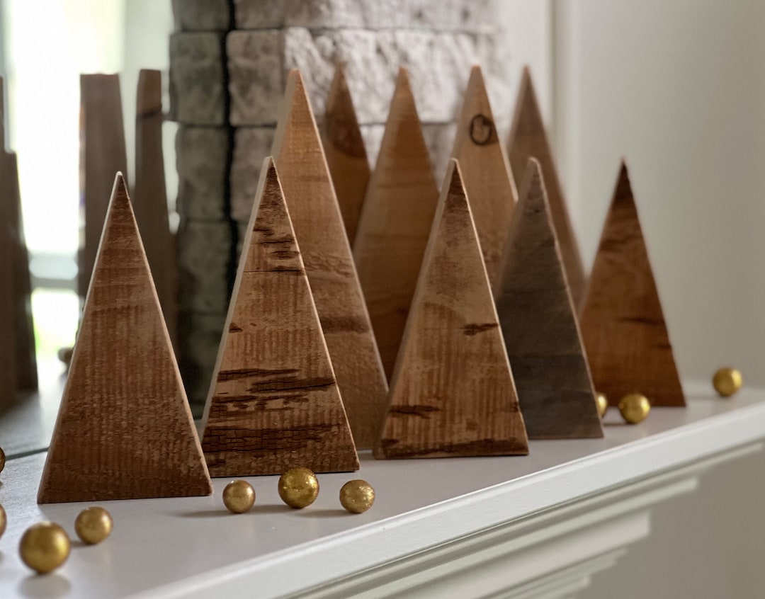 Weathered Barn Wood Christmas Tree Blanks, Set of 10 - Etsy