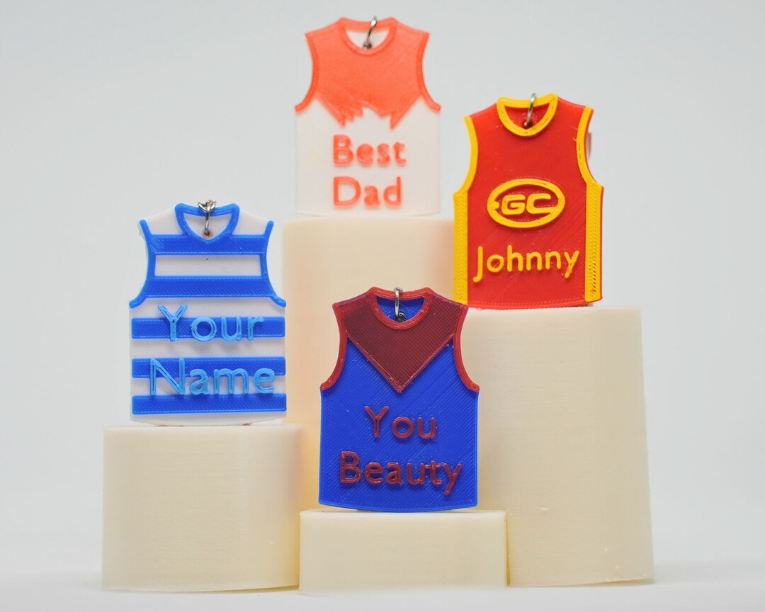 3d Printed AFL SPORTS Lover KEYCHAIN, Personalized Name Bag Tag and ...