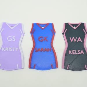 3d Printed NETBALL Jersey SPORTS Lover KEYCHAIN, Personalized Name Bag ...