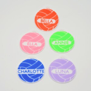 3d Printed NETBALL SPORTS Lover KEYCHAIN, Personalized Name Bag Tag and ...