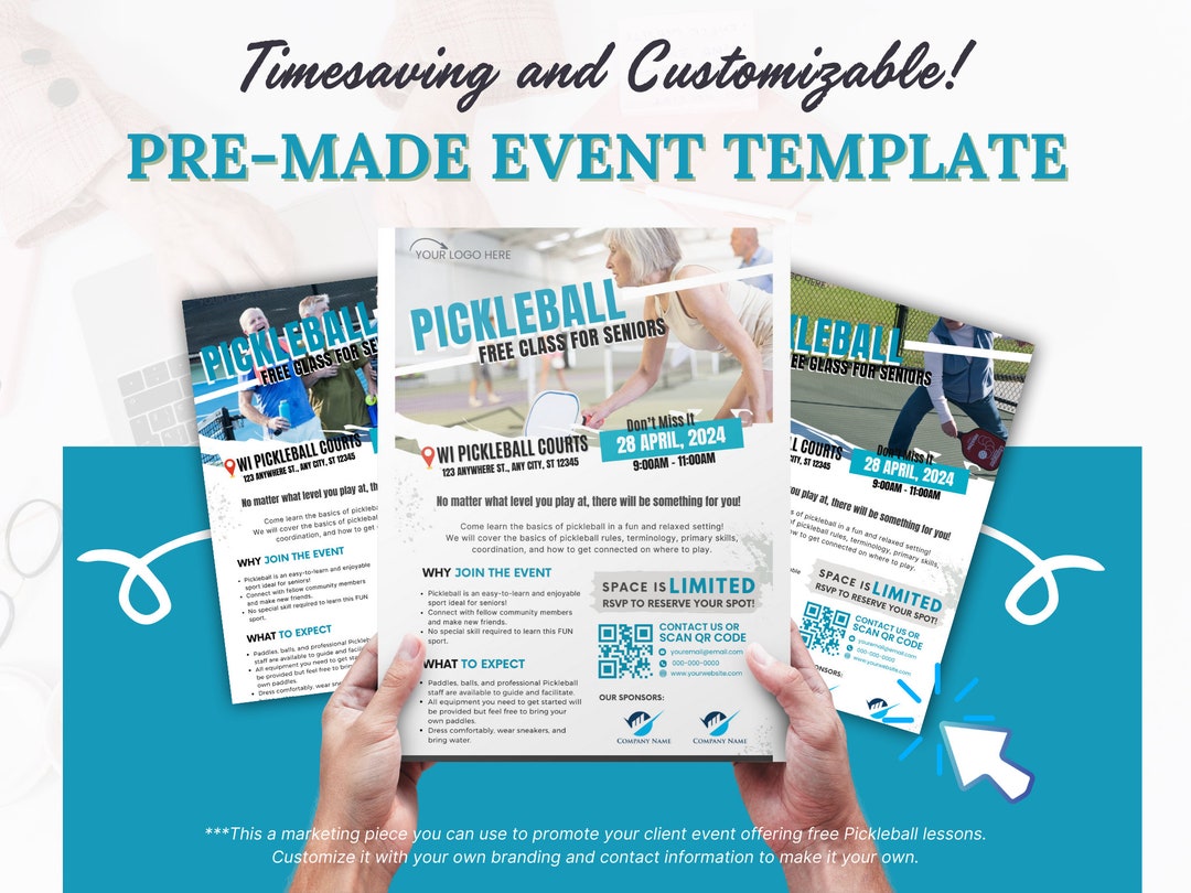 Pickleball Event Flyer - Seniors, Aging, Real Estate, SRES, Downsizing ...