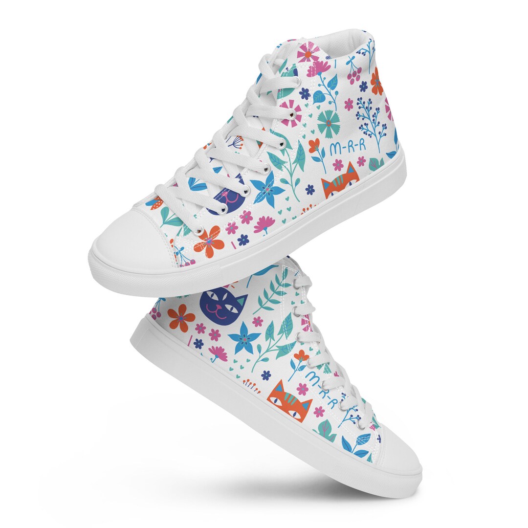 Womens High Top Canvas Shoes Women's Shoes Casual Sneaker Custom Design ...