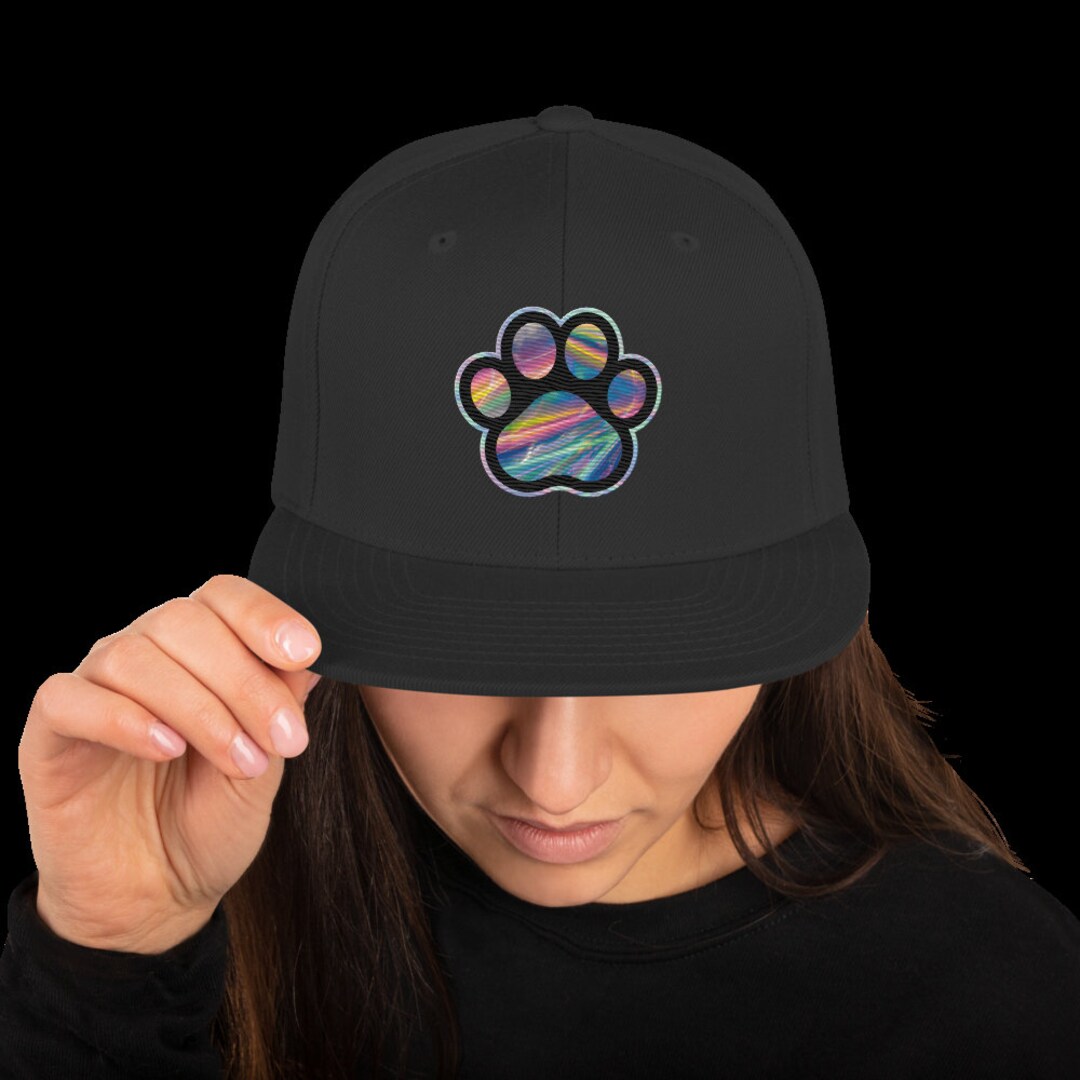 Holographic Cat/dog Paw Mens and Womens Classic Snapback Hat Custom Baseball Hat - Etsy