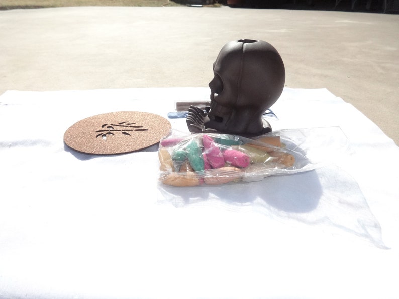 Skull Waterfall Backflow Incense Burner Holder Sticks Cones - Etsy