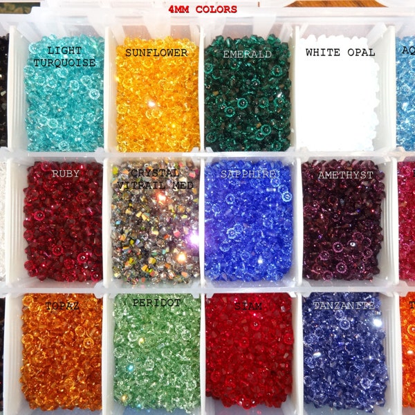 Bicone Crystal Beads - Etsy