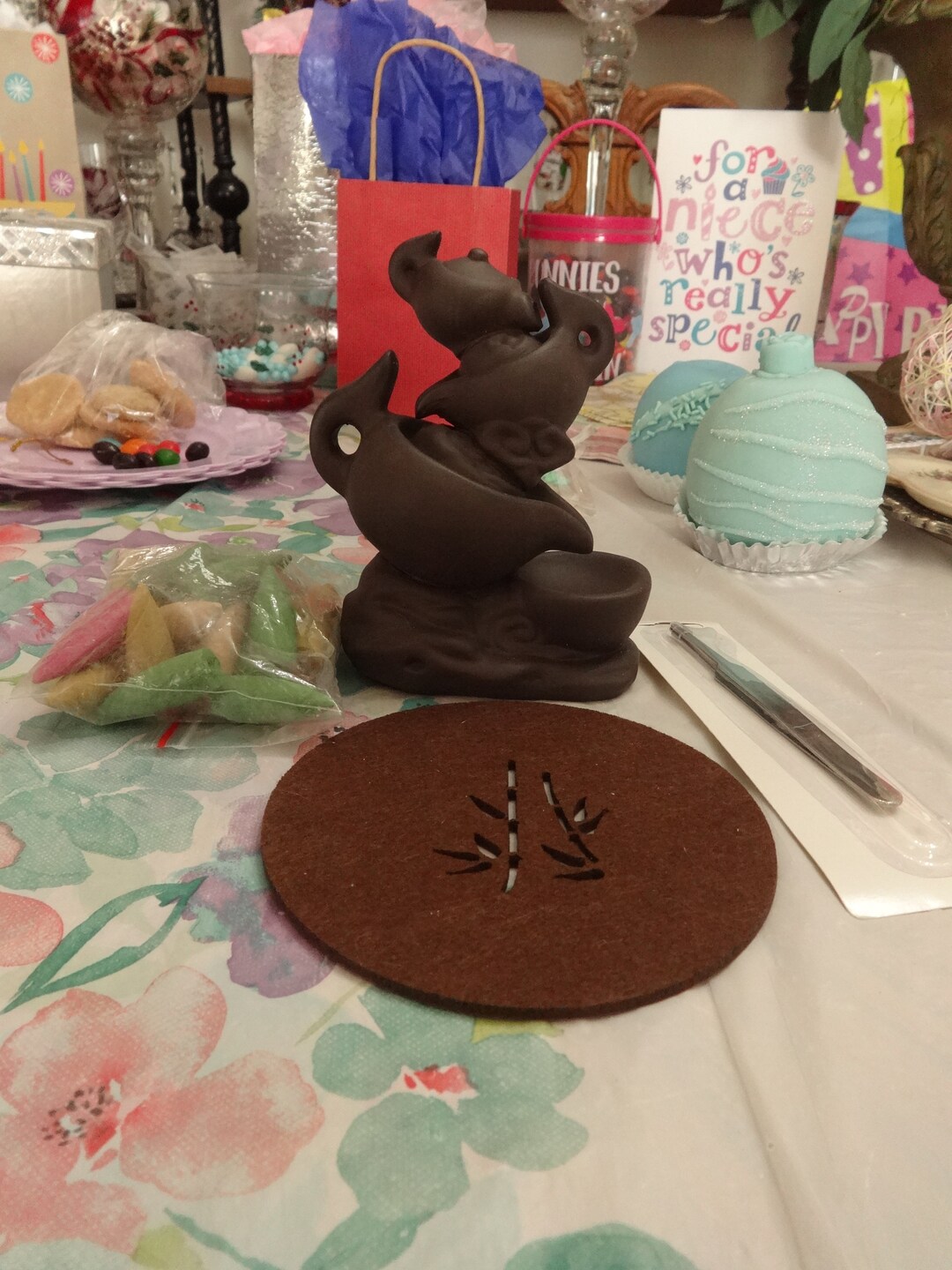 Teapot Teacup Backflow Incense Burner With All the Fixins Holder ...