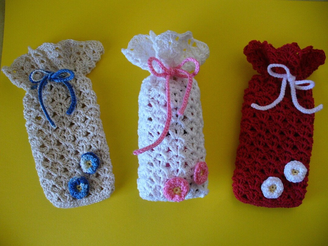Decorative Baggies, Hand Crochet - Choose Your Colors - Etsy