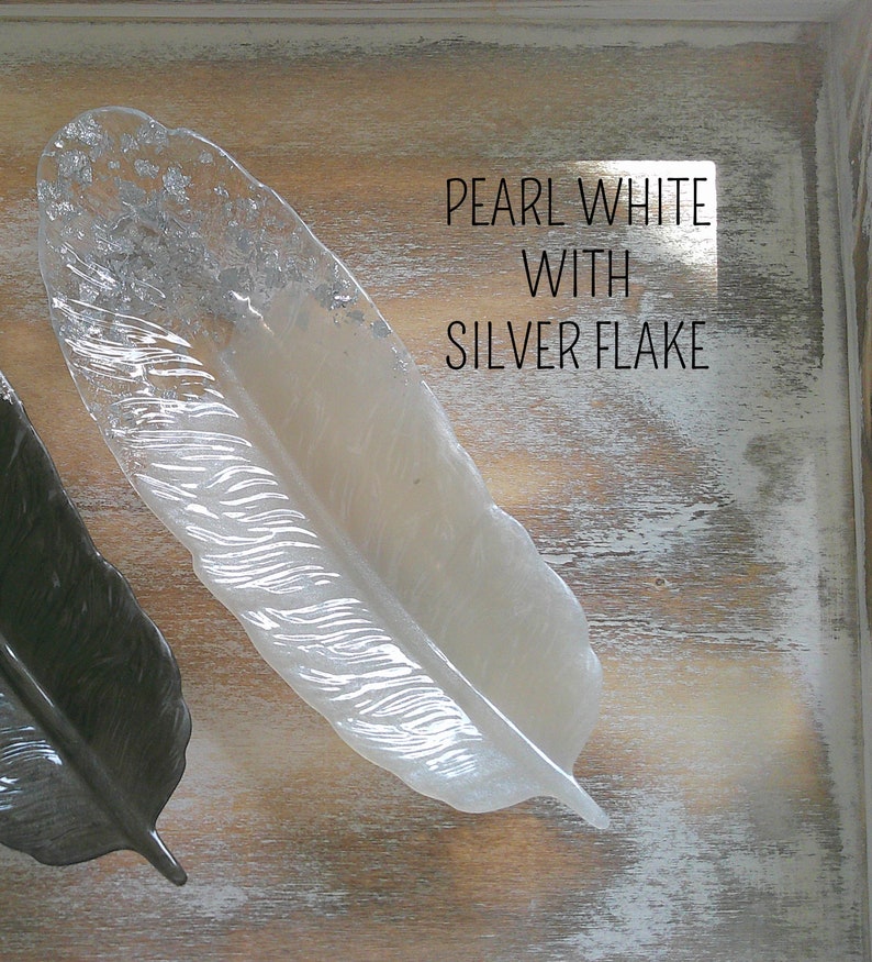 Resin Feather Style Decorative Tray | Trinket Tray | Jewelry Holder ...