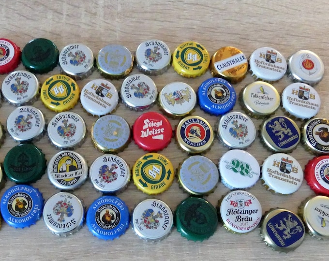 German Beer Bottle Caps 50 100 Bavarian Beer Tabs DIY Projects Craft ...