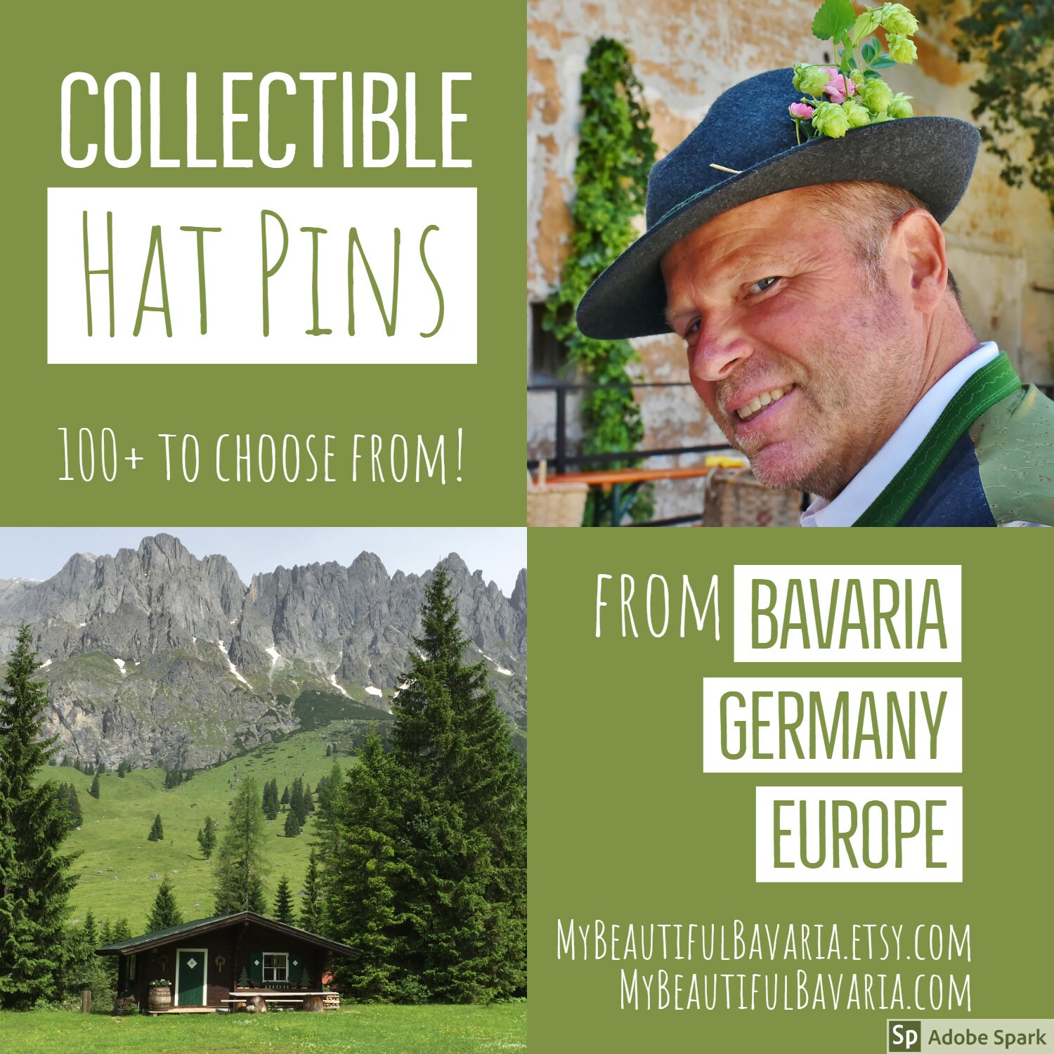 Vintage German Hatpins Bavarian Hat Pins Authentic Tyrolean | Etsy