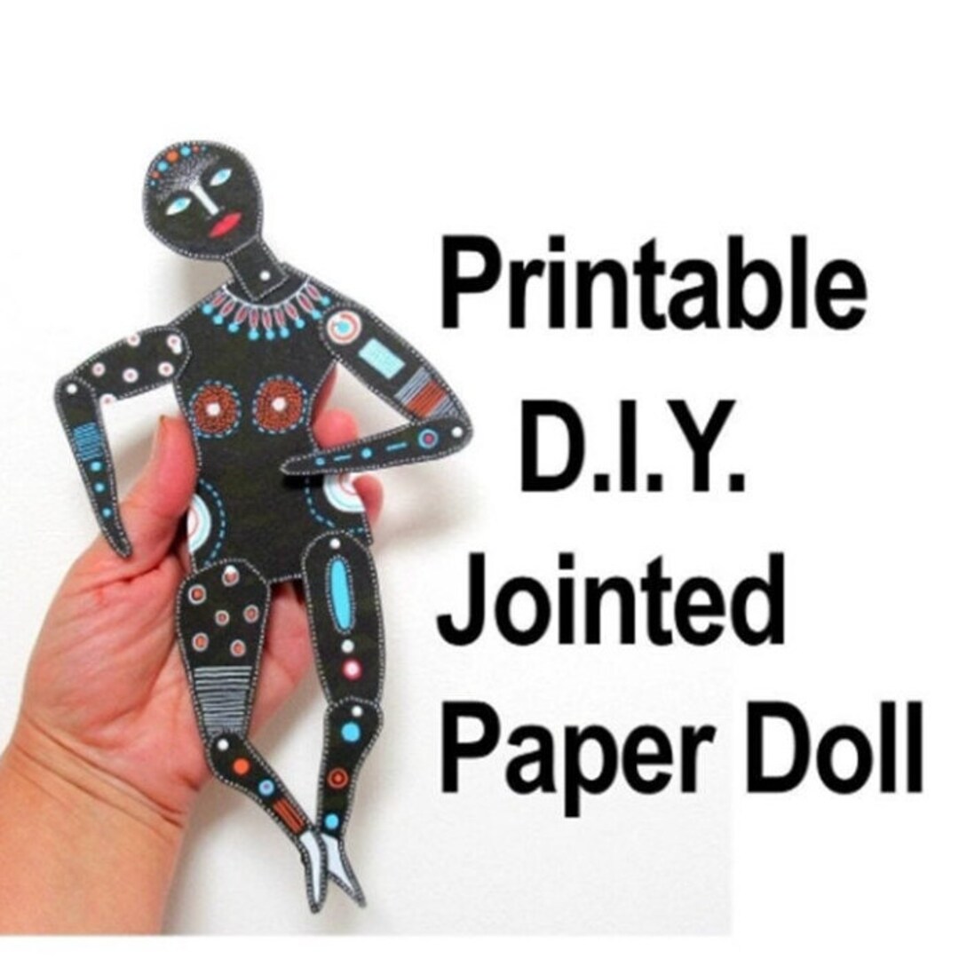 Jointed Paper Art Doll Printable Weird Quirky Articulated - Etsy