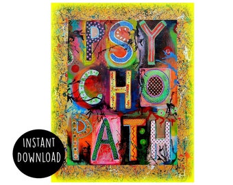 Psychopath Wall Art - Etsy