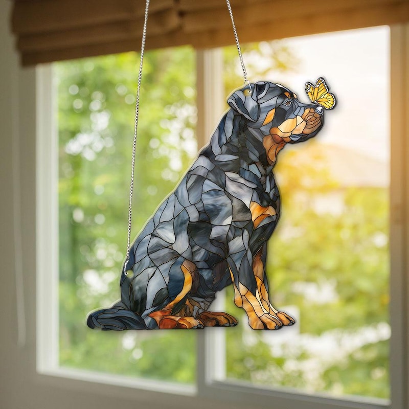 Rottweiler Stained Glass - Etsy