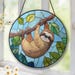 Peeking Sloth Faux Stained-glass WINDOW CLING Glass-like Suncatcher - Etsy