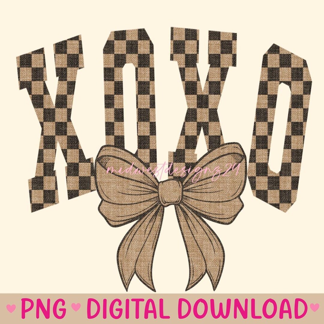 Checkered Xoxo Png, Neutral Xoxo Design Louis Trendy Design,valentines ...