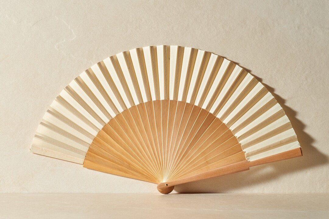 Spanish Wooden Fan, Natural Wood Finish - Etsy