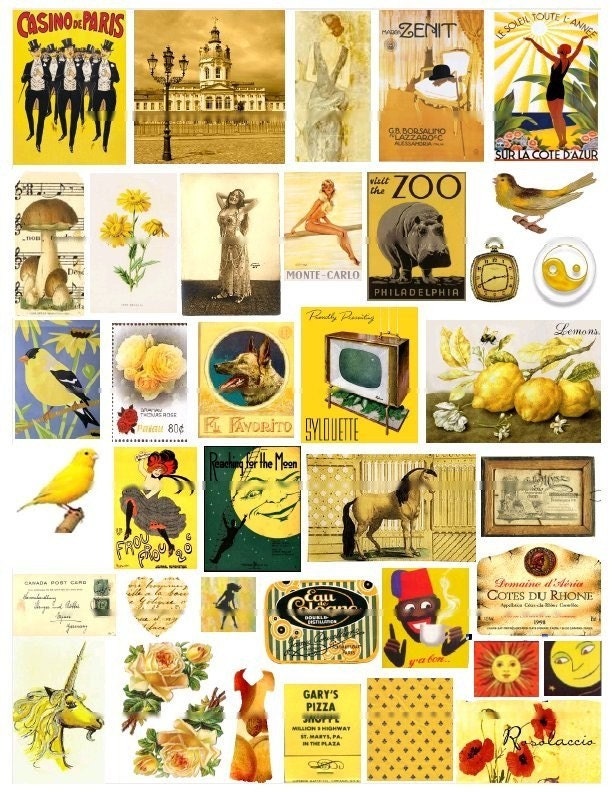 Sunshine - Digital Collage Sheet - Instant Download - Etsy