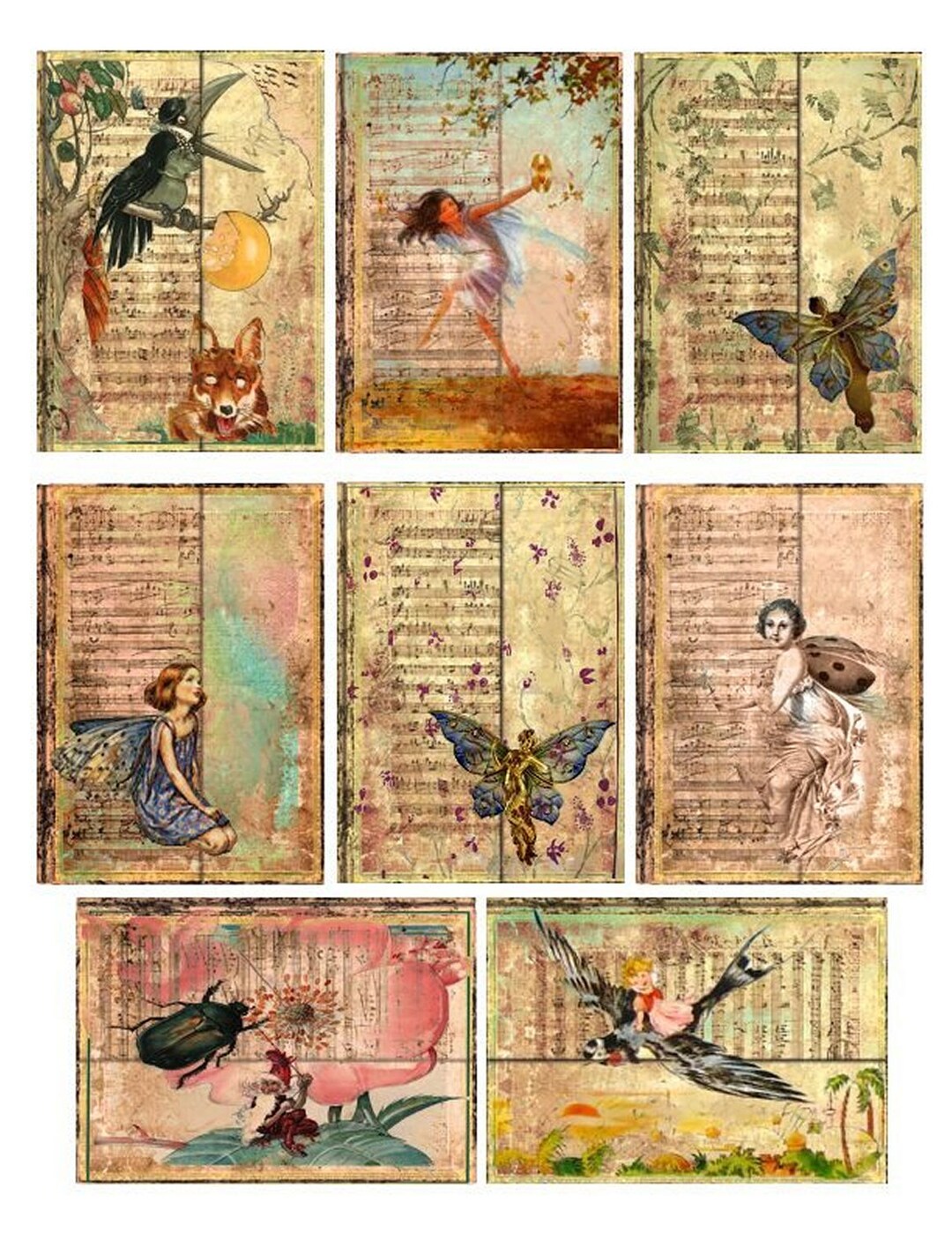 Fantasy World ACEO - Digital Collage Sheet - Instant Download - Etsy