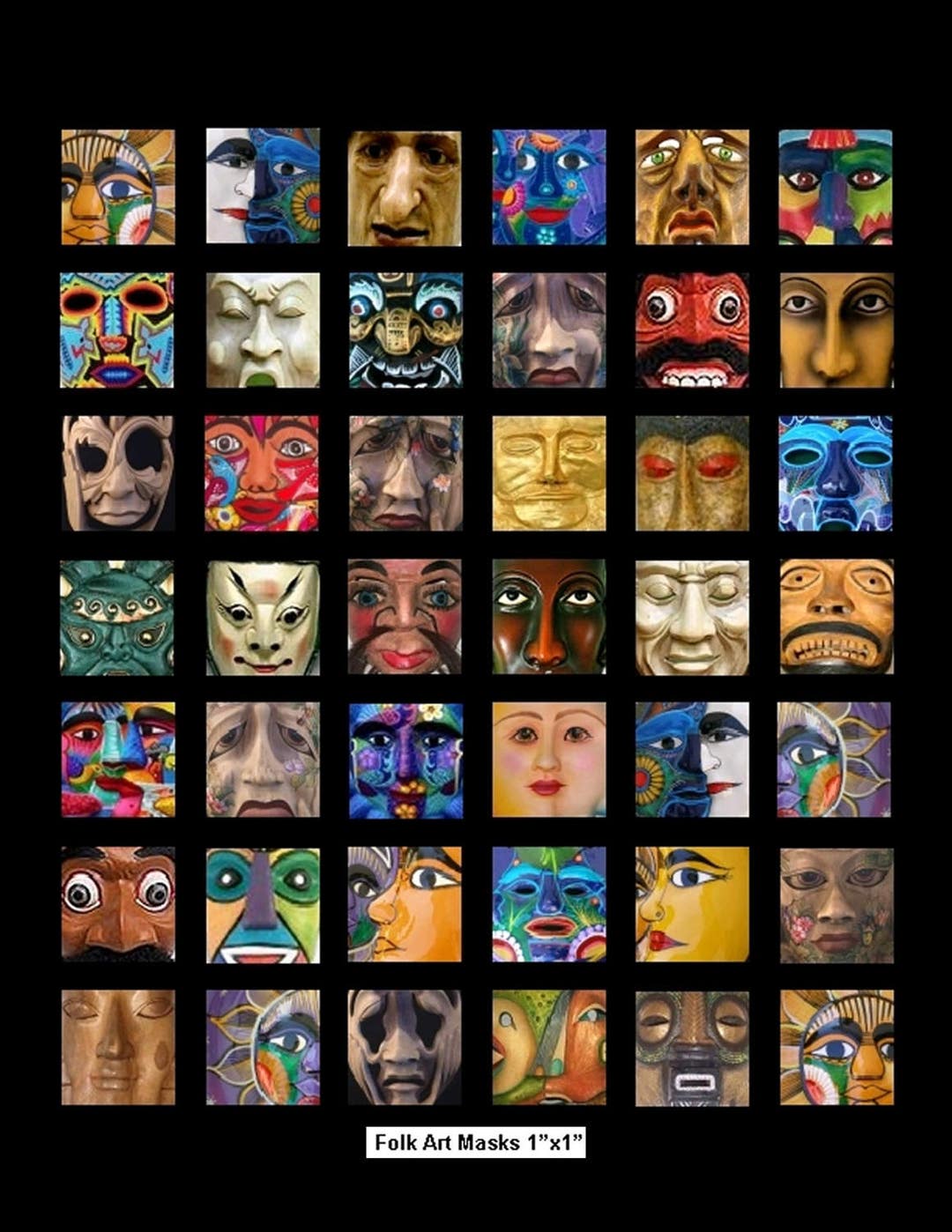 In Your Face - 1x1 Inch - Digital Collage Sheet - Instant Download - Etsy