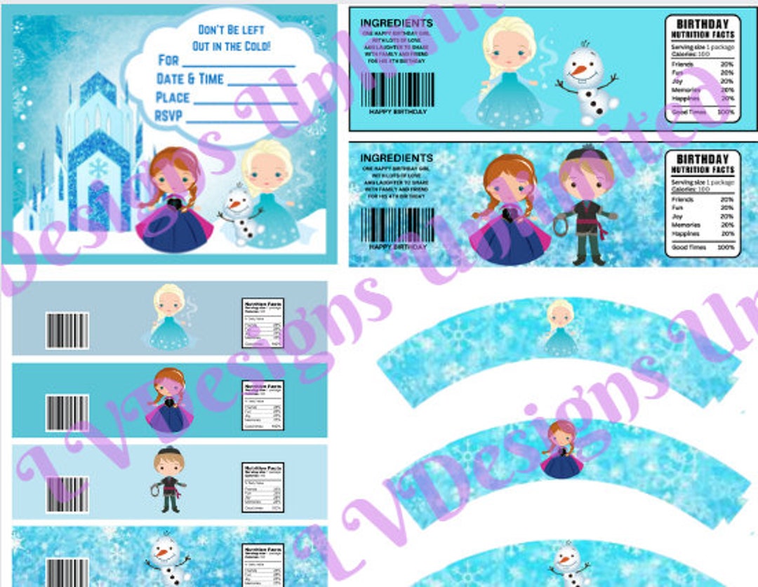 Digital Ice Princess Birthday Bundle - Etsy