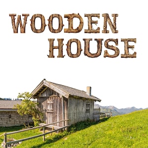 Wooden Letters Clipart, Rustic Letters, 36 PNG, Rustic Alphabet, Wooden ...