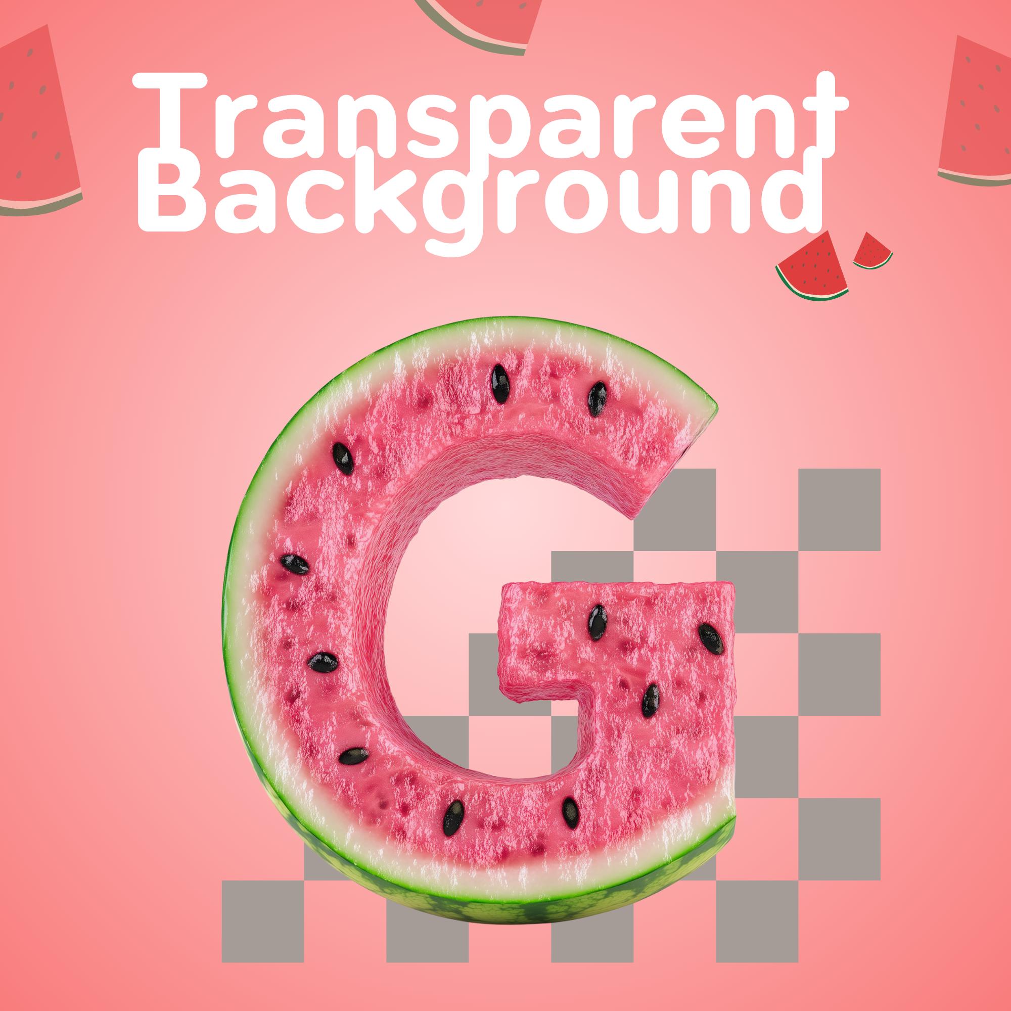 Watermelon Alphabet Clipart: Summer Fruit Letters (PNG) - Etsy
