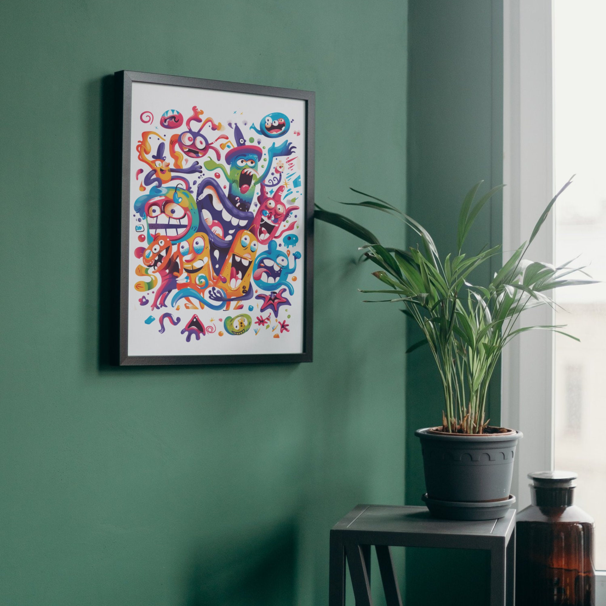 Cute Monster Clipart, 20 PNG, Fluffy Monsters, Kawaii Monsters, Baby ...