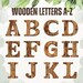 Wooden Letters Clipart: Rustic Wood Grain Alphabet (PNG Digital ...