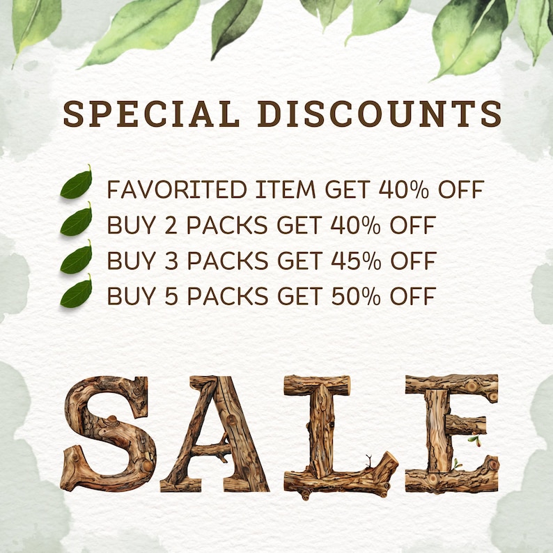 Wooden Letters Clipart, Rustic Letters, 36 PNG, Rustic Alphabet, Wooden ...