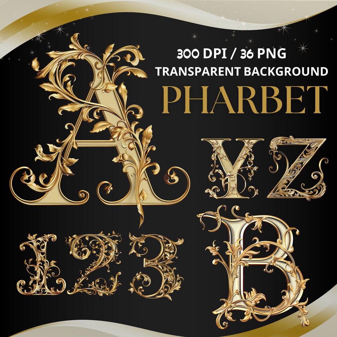 Gold Alphabet, Gold Letters, 36 PNG, Luxury Letters, Alphabetical, Gold ...
